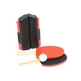 Alert Tischtennisnetz Mobiles Tischtennis Set Netz ausziehbar mit Schläger und Ball