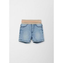 s.Oliver Shorts Jeans-Shorts mit Elastikbund Streifen-Detail