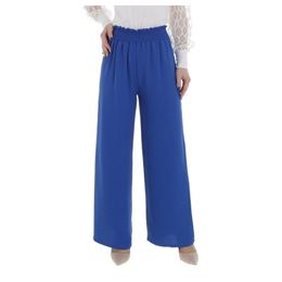 Ital-Design Stoffhose Damen Freizeit (86164415) Stretch Stoffhose in Blau