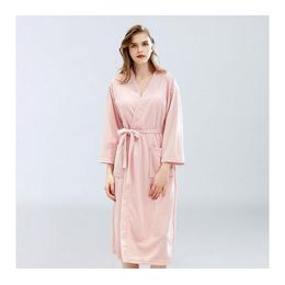 ZWY Pyjama Saunakleid für Damen im Waffelmuster