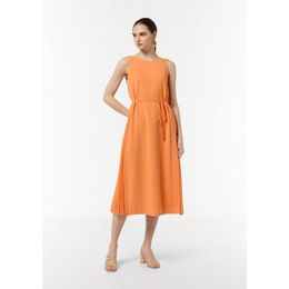 comma, Comma Maxikleid Ärmelloses Midikleid aus Crêpe