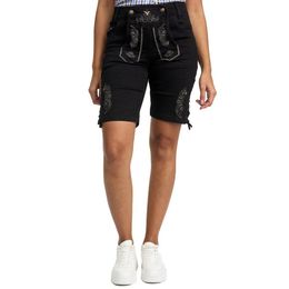 Steigenhöfer Manufaktur Jeansshorts Trachtenhosen Look traditionelle Damen-Jeans