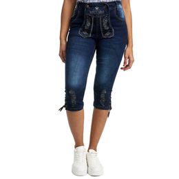 Steigenhöfer Manufaktur Jeansshorts Trachtenhosen Look traditionelle Damen-Jeans