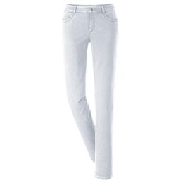 Ascari Damen Stretch-Jeans in R&ouml;hren-Form, wei&szlig;, Gr&ouml;&szlig;e 38
