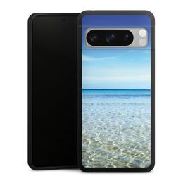 DeinDesign Google Pixel 8 Pro Handy Premium Silikon H&uuml;lle Handyh&uuml;lle schwarz Case Urlaub Ocean Sky Silikon Premium Case