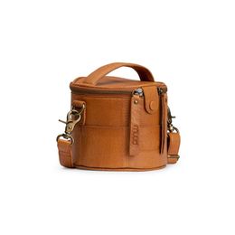 muud Handtasche Lederorganizer rund mit Henkel, mini Saturn mini Whisky