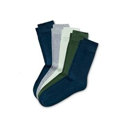 Tchibo 5 Paar Socken - Dunkelblau/Meliert - Gr.: 44-46