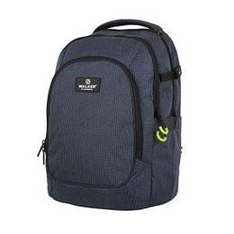 WALKER Schulrucksack Campus EVO 2.0 Lime Kunstfaser dunkelblau/weiß