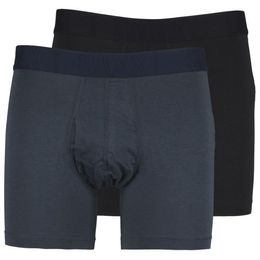 SAXX - Droptemp Cooling Cotton Boxer Brief Fly 2Pk - Alltagsunterwäsche Gr L blau