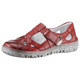 KRISBUT Sandale, Sommerschuh, Sandalette, Klettschuh, mit Lederinnenausstattung, rot, 36 EU