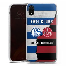 DeinDesign iPhone Xr Handy Silikon H&uuml;lle Case transparent Handyh&uuml;lle Friendship 1. Fc N&uuml;rnberg Fc Schalke 04 Silikon Case