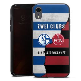 DeinDesign iPhone Xr Handy Silikon H&uuml;lle Case schwarz Handyh&uuml;lle Friendship 1. Fc N&uuml;rnberg Fc Schalke 04