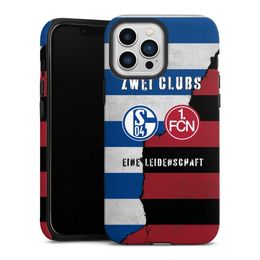 DeinDesign iPhone 13 Pro Max Handy Panzer Handyh&uuml;lle robuste Outdoor H&uuml;lle Schutzh&uuml;lle matt Friendship 1. Fc N&uuml;rnberg Fc Schalke 04 Tough Case