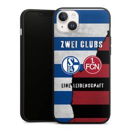 DeinDesign iPhone 14 Handy Premium Silikon H&uuml;lle Handyh&uuml;lle schwarz Case Friendship 1. Fc N&uuml;rnberg Fc Schalke 04 Silikon Premium Case