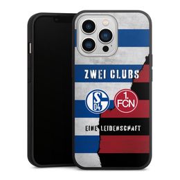DeinDesign iPhone 13 Pro Handy Premium Silikon H&uuml;lle Handyh&uuml;lle schwarz Case Friendship 1. Fc N&uuml;rnberg Fc Schalke 04 Silikon Premium Case