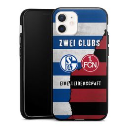 DeinDesign iPhone 12 Handy Silikon H&uuml;lle Case schwarz Handyh&uuml;lle Fc Schalke 04 Friendship 1. Fc N&uuml;rnberg