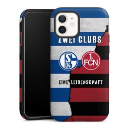 DeinDesign iPhone 12 mini Handy Panzer Handyh&uuml;lle robuste Outdoor H&uuml;lle Schutzh&uuml;lle matt Fc Schalke 04 Friendship 1. Fc N&uuml;rnberg Tough Case