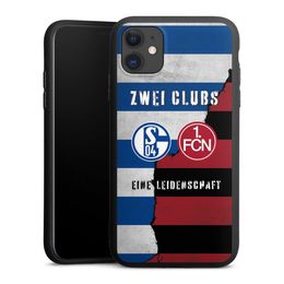 DeinDesign iPhone 11 Handy Premium Silikon H&uuml;lle Handyh&uuml;lle schwarz Case 1. Fc N&uuml;rnberg Friendship Fc Schalke 04 Silikon Premium Case