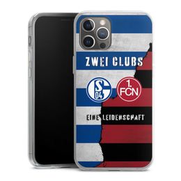 DeinDesign iPhone 12 Pro Max Handy Silikon H&uuml;lle Case transparent Handyh&uuml;lle Fc Schalke 04 Friendship 1. Fc N&uuml;rnberg Silikon Case