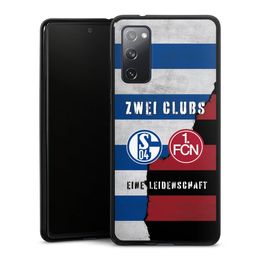 DeinDesign Galaxy S20 FE 5G Handy Silikon H&uuml;lle Case schwarz Handyh&uuml;lle Fc Schalke 04 Friendship 1. Fc N&uuml;rnberg