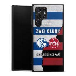 DeinDesign Galaxy S22 Ultra Handy Silikon H&uuml;lle Case schwarz Handyh&uuml;lle Friendship 1. Fc N&uuml;rnberg Fc Schalke 04