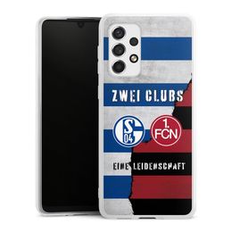DeinDesign Galaxy A33 5G Handy Silikon H&uuml;lle Case transparent Handyh&uuml;lle Fc Schalke 04 Friendship 1. Fc N&uuml;rnberg Silikon Case
