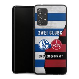 DeinDesign Galaxy A52s 5G Handy Silikon H&uuml;lle Case schwarz Handyh&uuml;lle 1. Fc N&uuml;rnberg Friendship Fc Schalke 04