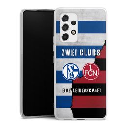 DeinDesign Galaxy A53 5G Handy Silikon H&uuml;lle Case transparent Handyh&uuml;lle Fc Schalke 04 Friendship 1. Fc N&uuml;rnberg Silikon Case