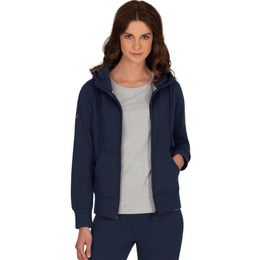 Sweatjacke TRIGEMA "TRIGEMA Kapuzenjacke" Gr. XXL, blau (navy) Damen Sweatjacken