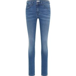 Skinny-fit-Jeans Mustang "Shelby Skinny" Gr. 29, Länge 30, blau (hellblau) Damen Jeans 5-Pocket-Jeans Röhrenjeans