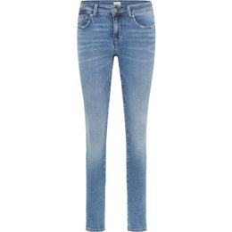 Skinny-fit-Jeans Mustang "Quincy Skinny" Gr. 33, Länge 30, 402 hellblau Damen Jeans 5-Pocket-Jeans Röhrenjeans