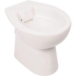 aquaSu - Basic Stand wc spülrandlos 408, Tiefspüler, Abgang waagerecht, Weiß, Toilette, Spülrandloses wc, Bodenbefestigung, Stand wc Randlos, Mit