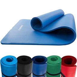 ScSPORTS® Yogamatte - 190x80 cm, 1,5 cm Stärke, Rutschfest, NBR, mit Tragegurt, Dunkelblau - Gymnastikmatte, Sportmatte, Fitnessmatte, Trainingsmatte