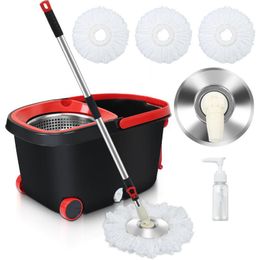 Swanew - Wischmop-Set Turbo Easy Wring & Clean incl. Powerschleuder und Fußpedal