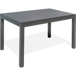 Gaston - Ausziehbarer Gartentisch 6/8 Personen, Aluminium, anthrazitgrau - city garden - Gris anthracite