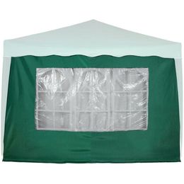 INSTENT® Basic Seitenwand/Seitenteil für Pavillon 3x3m mit Fenster oder Reißverschluss, wasserabweisend und atmungsaktiv, Farbwahl, für Festzelt,