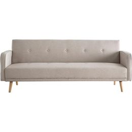 Miliboo Sofa verstellbar 3 Plätze skandinavisches Design Naturfarbe ULLA - Natur