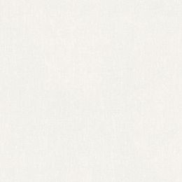 A.S. Création Vinyl Vliestapete abwaschar | Küchen und Badezimmer Tapete in Weiß schlicht | Einfarbige Wandtapete aus Vlies dezent ideal für Bad - 10,05 x 0,53 m