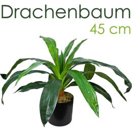 Decovego - Drachenbaum Künstlich Kunstbaum Kunstpflanze Kunstbaum Künstliche Pflanze Künstlicher Baum Deko Innendekoration 45 cm