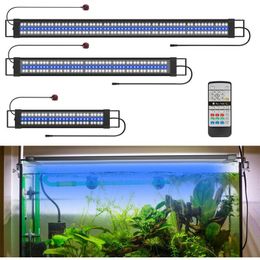 VINGO - led Aquarium Lampe Tank Leuchte Dimmbar Beleuchtung mit Fernbedienung - Schwarz