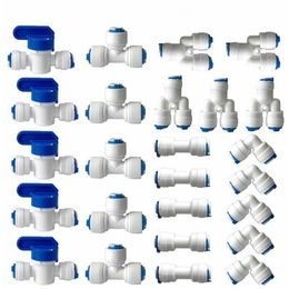 Wasserfilter-Umkehrosmose-Armatur, 1/4 Zoll (6 mm) gerader Steckanschluss für Wasserfilterschlauch, Kühlschrankarmaturen-Schläuche