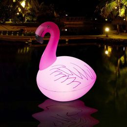 Minkurow - IP68 wasserdichte Flamingo-Solar-Poolleuchte für den Garten, LED-Solar-Wegeleuchte für den Außenbereich, schwimmende Spa-Leuchte,