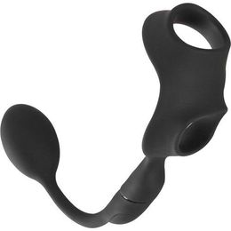 Rebel Penis-/Hodenring „Cock Ring with RC Butt Plug“ mit Vibro-Analplug, kabellose Fernbedienung