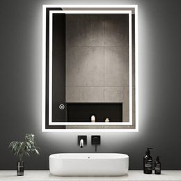 badezimmerspiegel mit beleuchtung 50x70cm 70x50cm touch led spiegel badspiegel led dimmbar wandschalter warmweiß