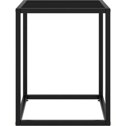 Maison Exclusive - Couchtisch Schwarz mit Schwarzem Glas 40x40x50 cm - Schwarz
