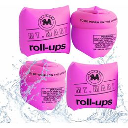4 Stück Armbänder, rosa schwimmende Armringe, Schwimmhilfe für Kinder und Erwachsene, sicher in Innen- und Außenpools, Meer und See