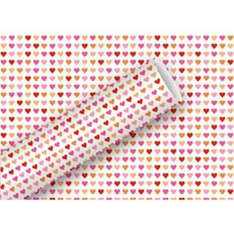 Geschenkpapier Kollektion Heart to Heart rot 2 m x 70 cm - Braun&company