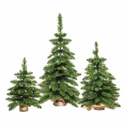 Mini Weihnachtsbaum timmy künstliche Tanne pvc grün Jutefuß realistischer Effekt platzsparend Deko - H45 cm