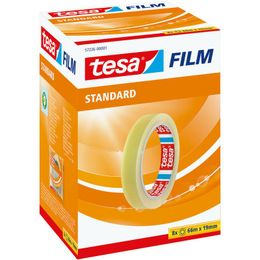 Film standard - Transparentes Multifunktions-Klebeband für Heim- Schul- und Büroanwendungen - 66 m x 19 mm - 8er Pack - transparent - Tesa