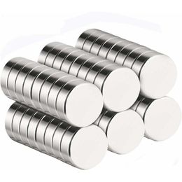 Minkurow - 50 Stück 10 x 4 mm Kühlschrankmagnet mit Aufbewahrungsbox, starke runde Magnete, Magnet für Pinnwand, Whiteboard, Pinnwand oder Bildmagnet